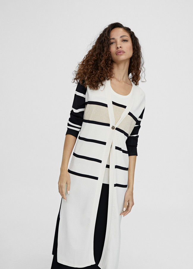 Cardigan punto de rayas