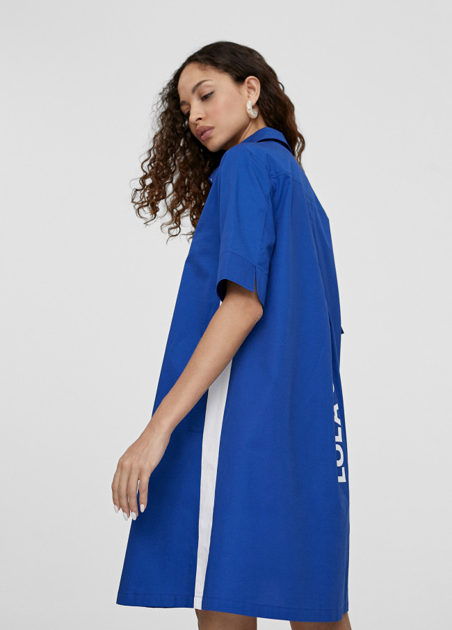 Contrast pipping short dress