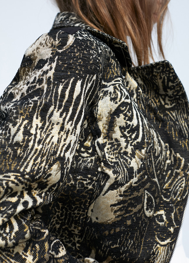 Veste jacquard animal