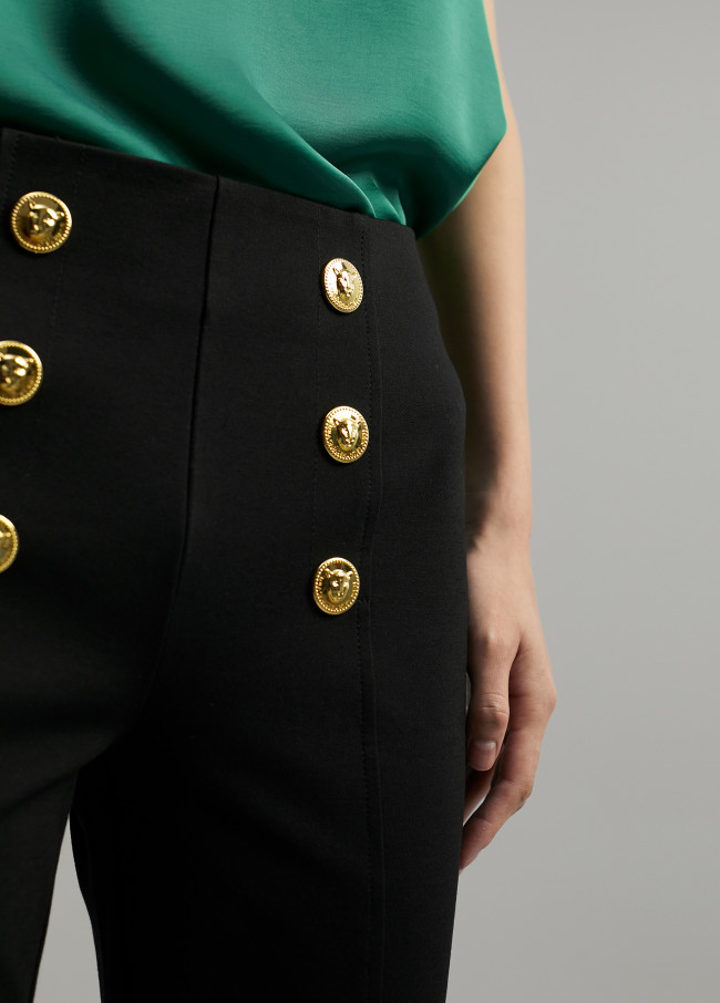 Button detail trousers