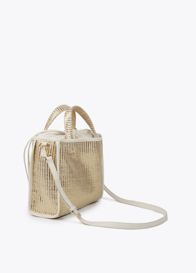 Small Metallic Raffia Basket - Lola Casademunt