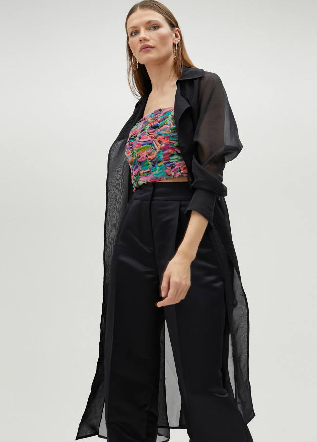 Organza Trench Coat with Belt - Lola Casademunt