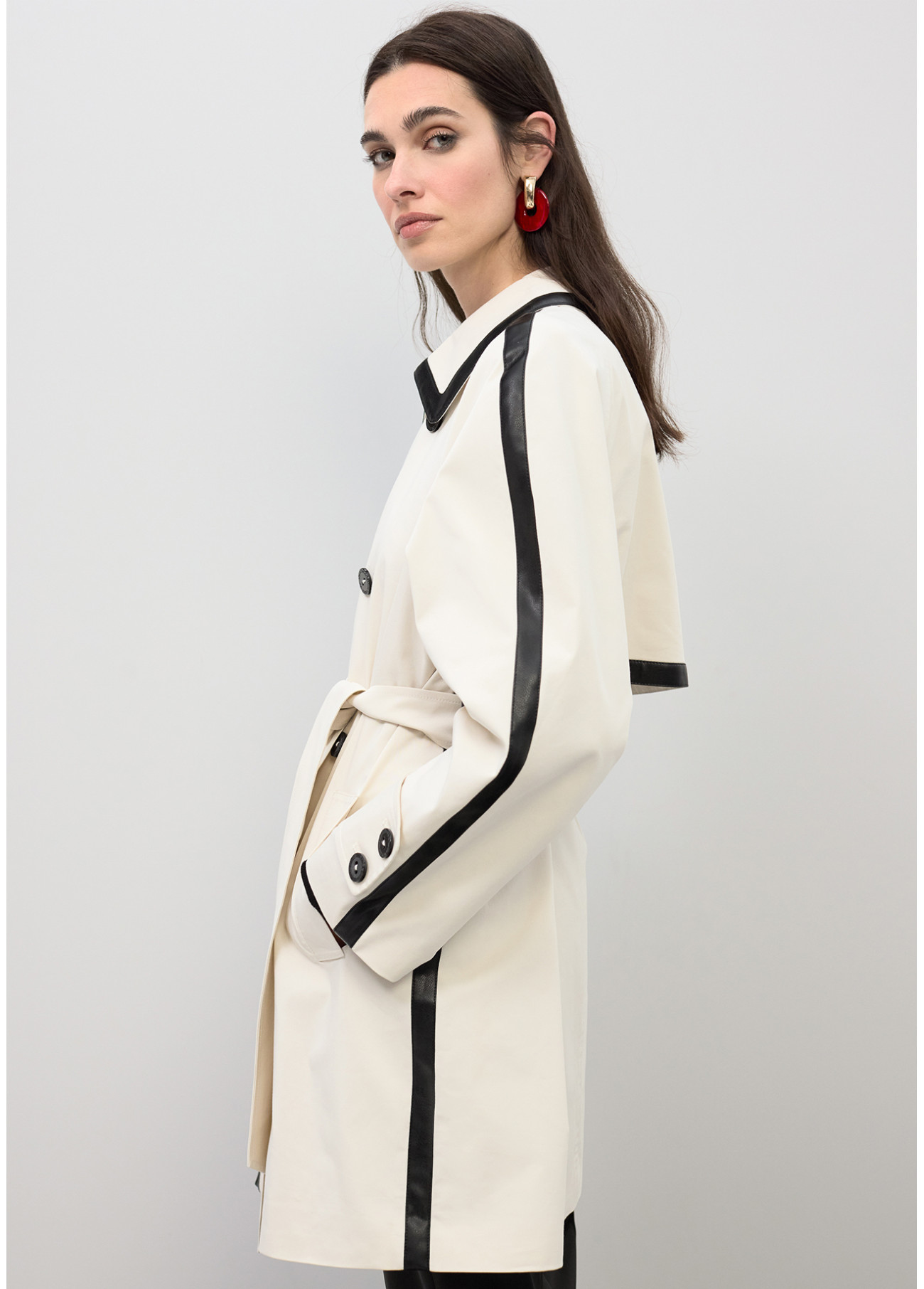 Trench Finta Pelle a Contrasto - Lola Casademunt