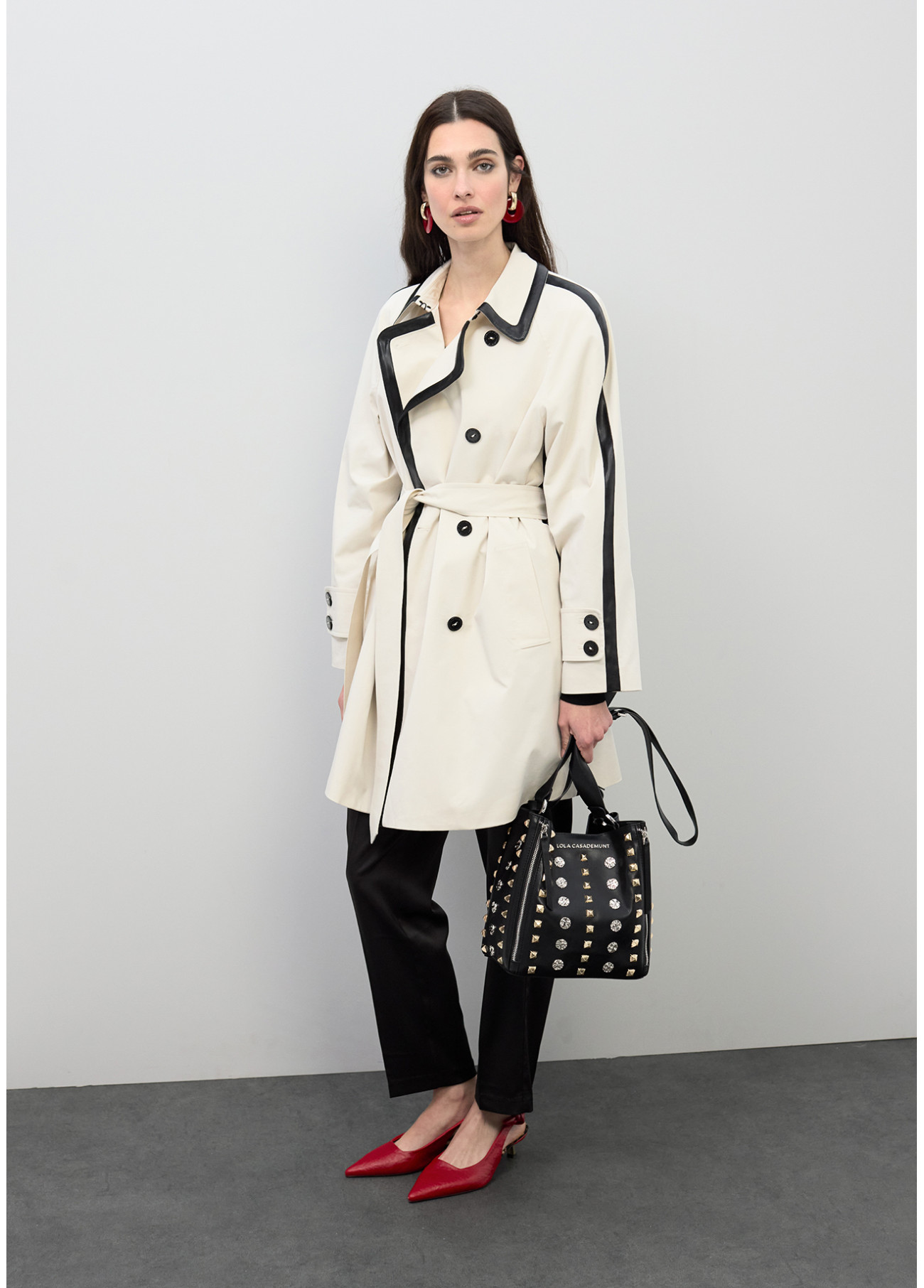 Trench Finta Pelle a Contrasto - Lola Casademunt