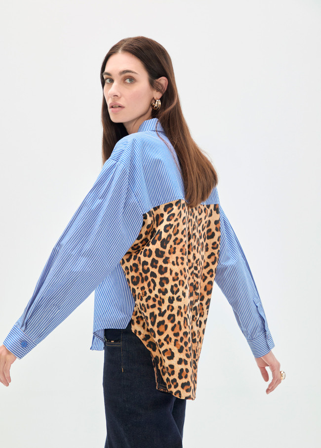 Camisa rayas y animal print - Lola Casademunt